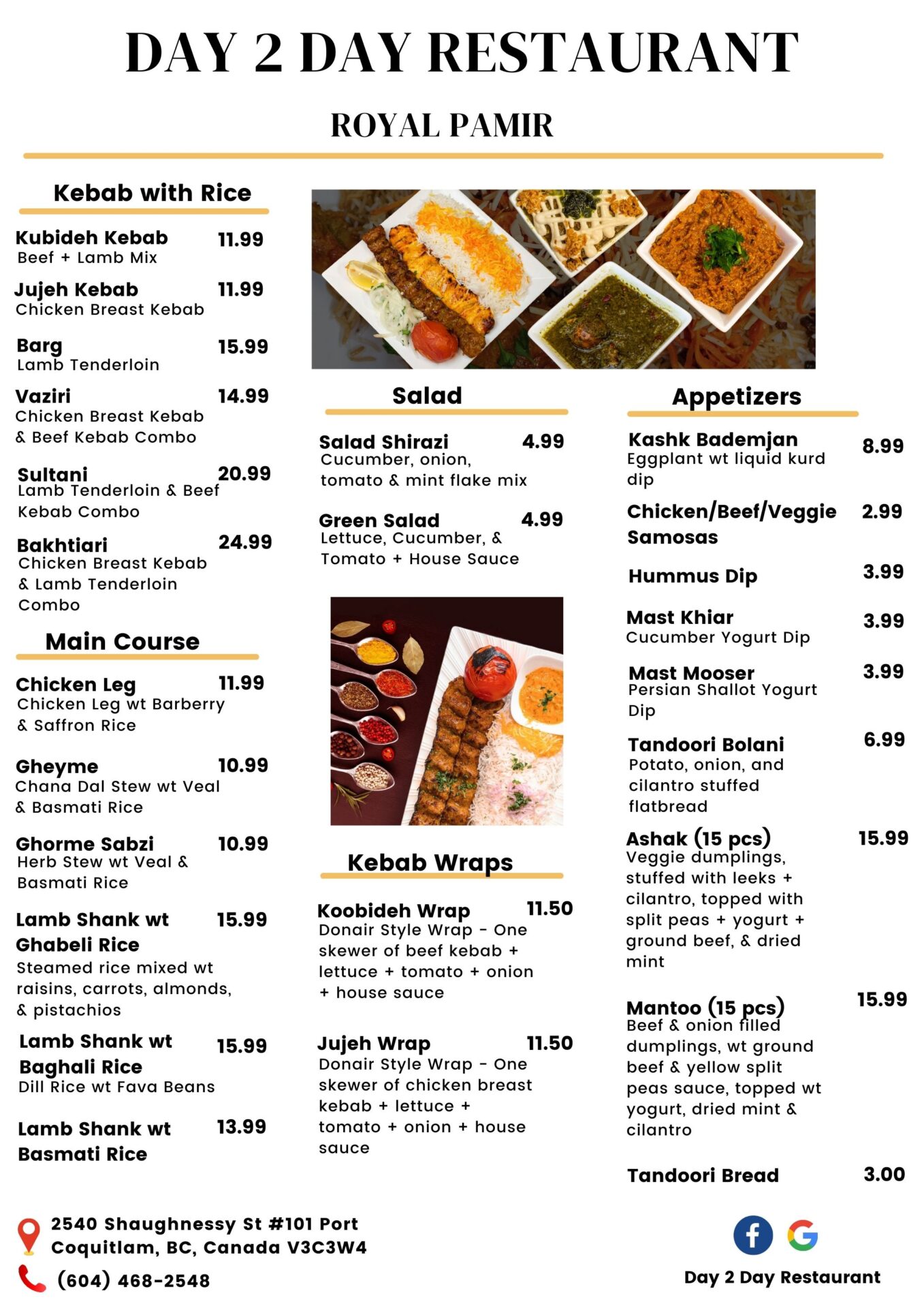 Day 2 Day Restaurant | Shaughnessy St, Port Coquitlam, BC V3C 3W4 ...